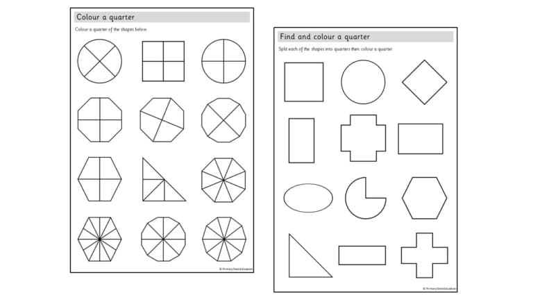 Colour a quarter | Activity – Primary Stars Education