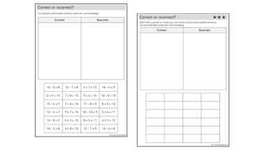 Correct or incorrect? | Activity – Primary Stars Education