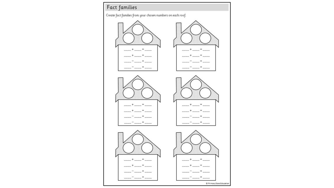 Create your own fact families | Activity – Primary Stars Education