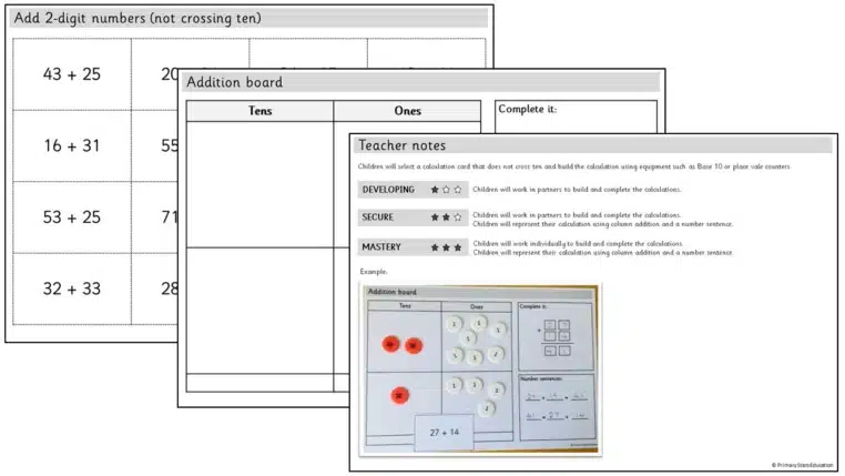 Add 2-digit numbers (1) | Practical – Primary Stars Education