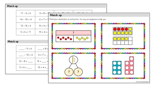 Match up (within 20) | Activity – Primary Stars Education