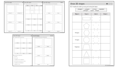 Draw 2D shapes | Worksheets – Primary Stars Education