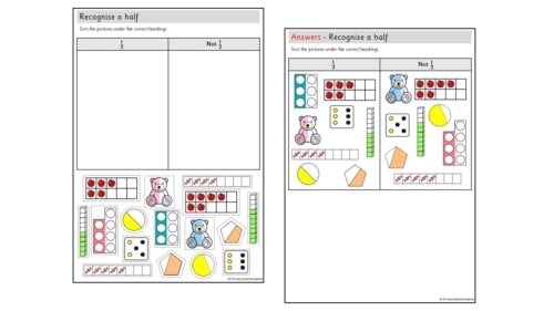 Recognise a half | Activity – Primary Stars Education