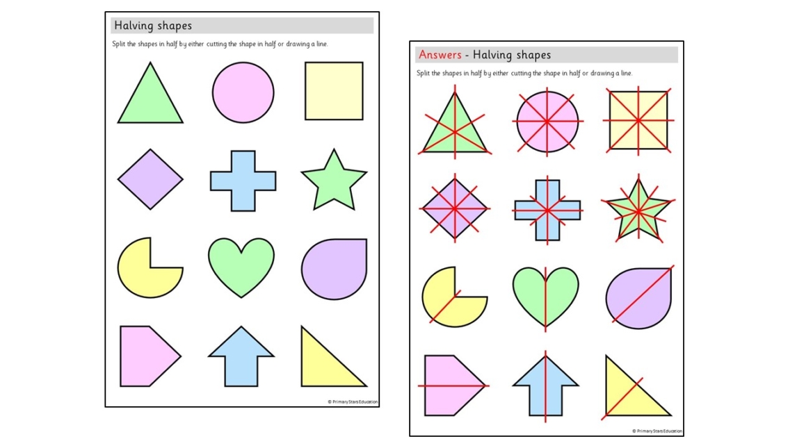 Halving shapes | Activity – Primary Stars Education