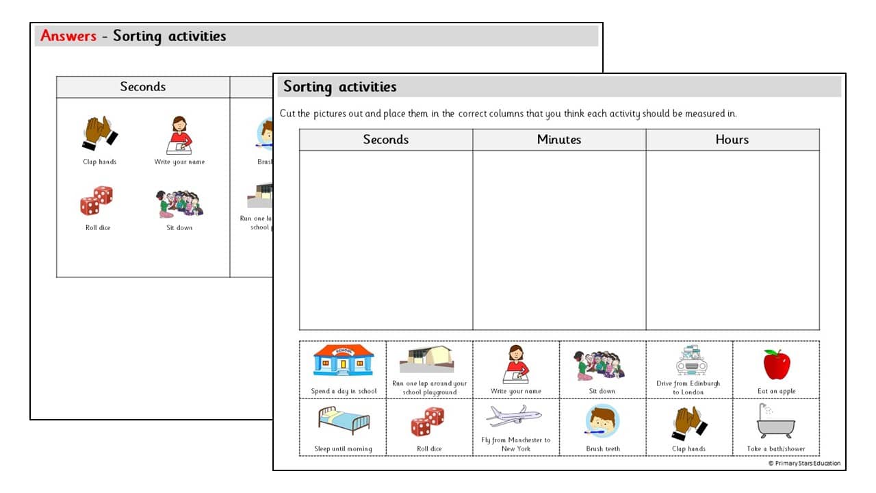 Cut and Glue (Sorting Activities) | Activity – Primary Stars Education