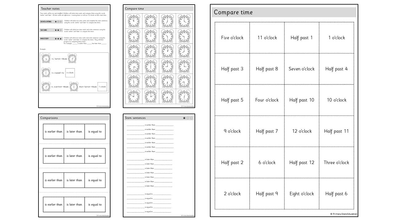 Compare time | Practical – Primary Stars Education