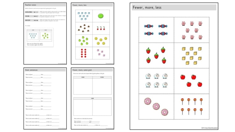 Fewer, More, Same | Practical – Primary Stars Education