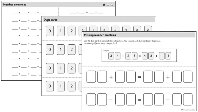 Missing number problems | Investigation – Primary Stars Education