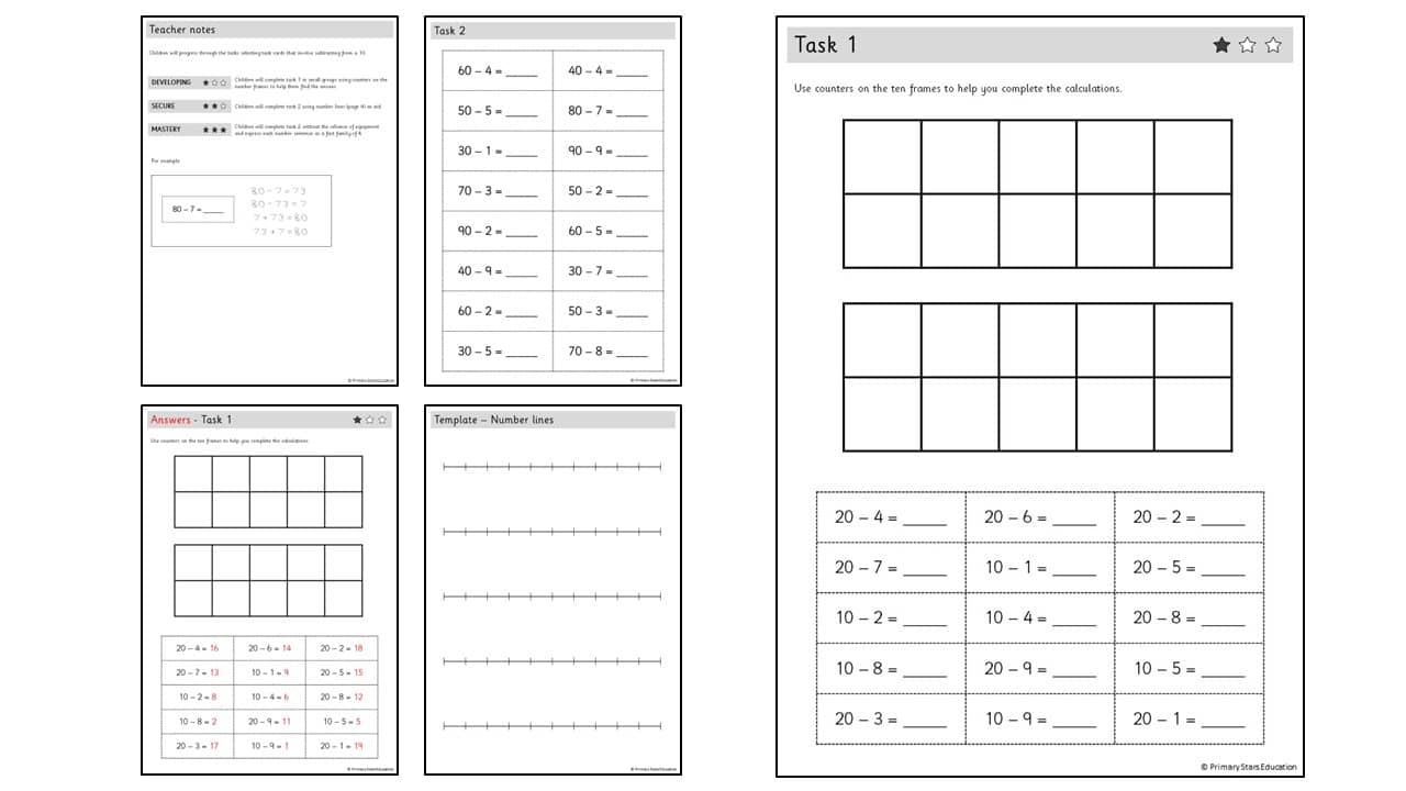 Subtract from a 10 | Practical – Primary Stars Education