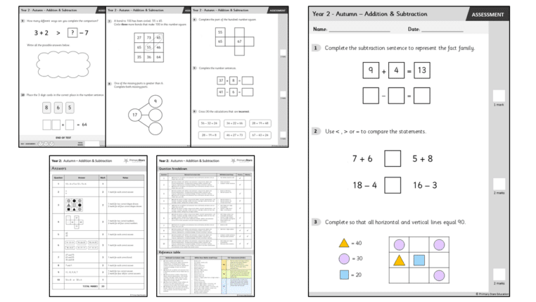 Assessment – Addition & Subtraction (within 100) – Primary Stars Education