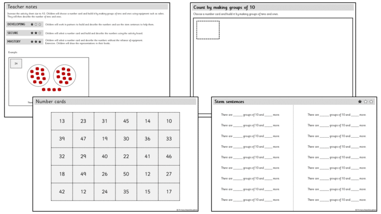 Count making groups of tens (within 50) | Practical – Primary Stars ...