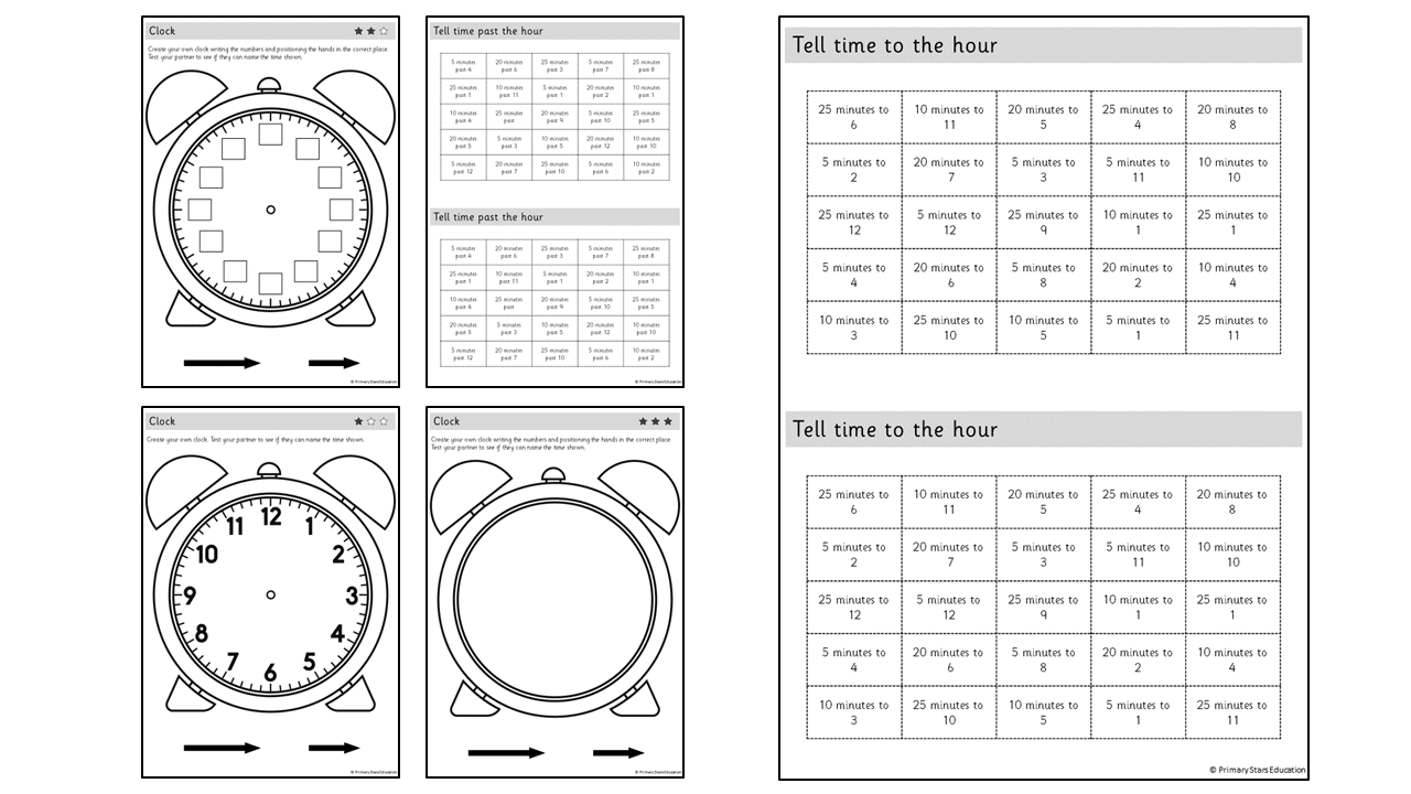 Tell times past and to the hour | Practical – Primary Stars Education