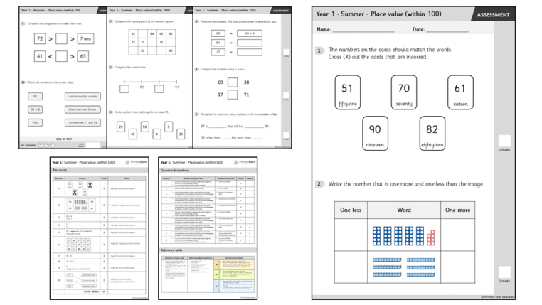 Assessment – Place value (within 100) – Primary Stars Education
