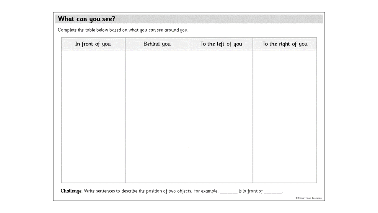 What can you see? | Investigation – Primary Stars Education